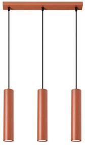 Závěsné svítidlo Lagos, 3x oranžové kovové stínítko