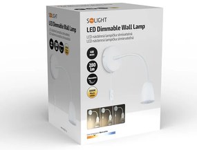 Solight LED nástěnná lampička, stmívatelná, 4W, 280lm, 3000K, bílá