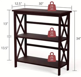 Konzolový stolek, dřevo, hnědá, NoBi DIANA