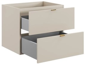 Závěsná skříňka pod umyvadlo Dalia Cashmere Nordic s deskou 80 cm kašmírová/dub cremona