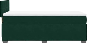 Box spring postel s matrací tmavě zelená 80 x 200 cm samet 3286165