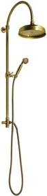 Reitano Rubinetteria, ANTEA sprchový sloup k napojení na baterii, hlavová a ruční sprcha, bronz, SET036