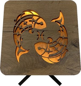 Li-Go Znamení "Ryby" lampa 19x19 cm provedení povrchu: dub světlý