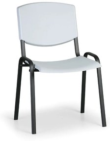 Konferenční židle Design - černé nohy, šedá