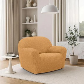 Super strečové potahy  RUBINIA zlatá křeslo (š. 70 - 110 cm)