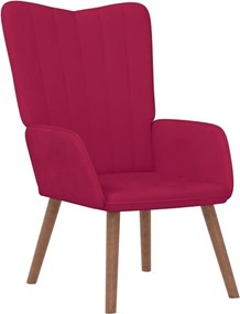 Relaxační křeslo vínové samet 327660
