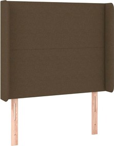 Box spring postel s matrací tmavě hnědá 100 x 200 cm textil 3131812