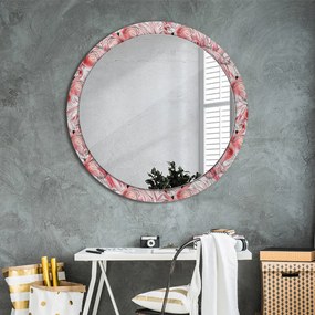 Kulaté dekorativní zrcadlo na zeď Planoucí vzor fi 100 cm