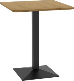 HOMCOM jídelní stůl 70×70 cm pro 2 — dekor dřeva, černý ocelový podstavec, malý moderní kuchyňský stůl, tmavě hnědý | Aosom