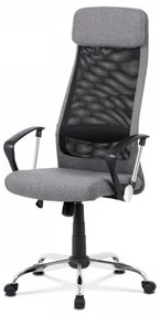 Kancelářská židle šedá černá MESH, houpací, KA-V206 GREY