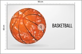 Fototapeta Geometrický Basketbalový Míč Omyvatelný vlies 254x184