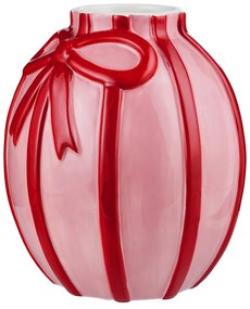 PRESENT Váza 18 cm - růžová/červená
