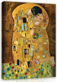 Obraz Na Plátně Gustav Klimt Polibek Do Obývacího Pokoje Ložnice Plátno 100x70
