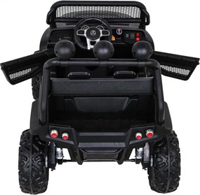 Ramiz Mercedes Benz Unimog elektrické autíčko pro děti černé + terénní pohon 4x4