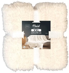 Krémová deka z umělé kožešiny 220x240 cm Mouton – douceur d'intérieur