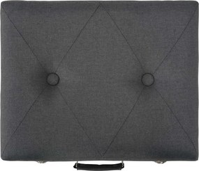 Stolička s úložným prostorem 40 cm tmavě šedá textil 247520