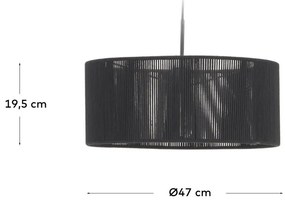 Černé látkové stínidlo ø 47 cm Cantia – Kave Home