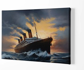 Obraz na plátně - Zaoceánský parník brázdí moře FeelHappy.cz Velikost obrazu: 60 x 40 cm