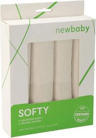 Látkové pleny z organické bavlny New Baby Softy 70 x 70 cm 4 ks