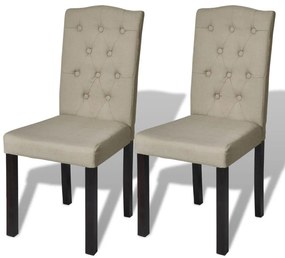 Jídelní židle 2 ks velbloudí textil 240557