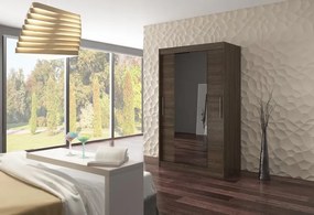 ADRK Furniture Skříň posuvná se zrcadlem SANTOS 120 SW-SAN-CH-120+A022