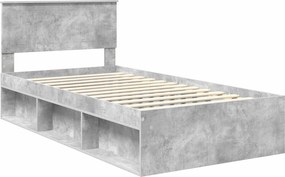 Rám postele Betonově šedá 100 x 200 cm Masivní borové dřevo 3410639
