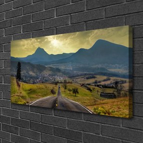 Obraz na plátně Cesta Hora Krajina 125x50 cm