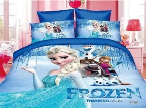 3-dílné ložní povlečení Disney pohádky Motiv: 011 Ledové království, Varianta: 1x polštář + 1x přikrývka + 1x prostěradlo