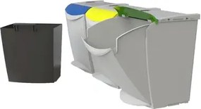 Denox ECOSYSTEM 25 l hnědá / Odpadkový koš / na bioodpad / modulární /
