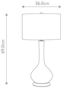 Elstead MILO-PN-TL-PSM - Stolní lampa MILO 1xE27/60W/230V šedá/zlatá
