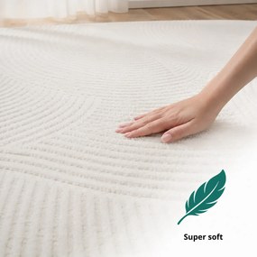 Angel Carpet, Kusový koberec Zafiro 25 Cream, 120x170, bílá, kancelář