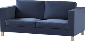 Potah na pohovku IKEA  Karlanda rozkládací, krátký barva tmavě modrá látka sametová