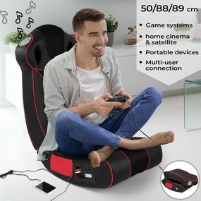 Multimediální křeslo červené