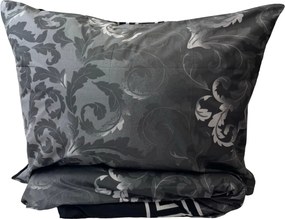 Povlečení bavlněné Linda šedá 200x140cm+90x70cm TiaHome