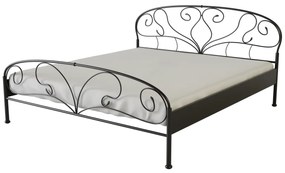 Nábytek ATIKA s.r.o. Kovová postel  KLAUDIE Povrchová úprava: stříbrná RAL 9006, Rozměr: 120 x 200 cm