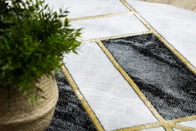 Dywany Łuszczów Kusový koberec Emerald 1015 black and gold kruh ROZMĚR: 160x160 (průměr) kruh