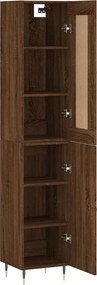 vidaXL Skříň highboard 34,5 x 34 x 180 cm kompozitní dřevo [3200120] Barva: Černá