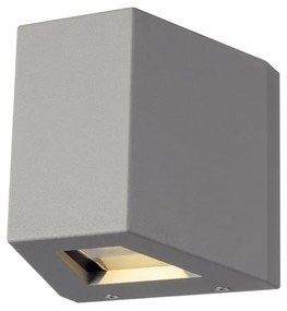 SLV 229664 Out-beam LED, nástěnné svítidlo se svícením nahoru-dolu, 18W LED, 3000K, stříbrnošedá, výška 15cm, IP44