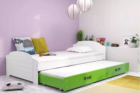 BMS Group Dětská postel s přistýlkou Lili 2 - 200x90 Bílá/zelená