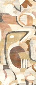 Hnědo-béžová grafická vliesová fototapeta na zeď, DG3WAR1012, Wall Designs III, Khroma by Masureel