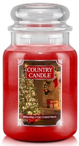 Country Candle Vonná Svíčka Wishing for Christmas (sójový vosk), 652 g