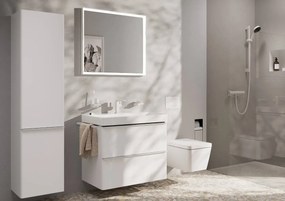 Hansgrohe Tecturis E, páková umyvadlová baterie 110 Fine CoolStart EcoSmart+ s odtokovou garniturou Push-Open, bílá matná, HAN-73020700