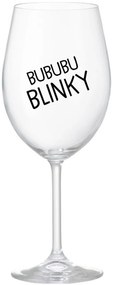 BUBUBUBLINKY - čirá sklenička na víno 350 ml