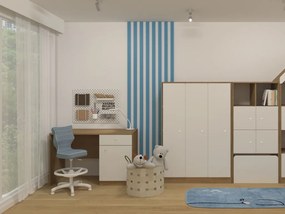 Ergonomická židle bez koleček pro děti k psacímu stolu MODRÁ Zvolte rozměr: dítě 133 - 159 cm (výška stolu 71 - 82 cm)