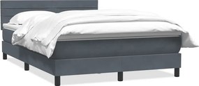 Box spring postel s matrací tmavě šedá 160x210 cm samet 3316312