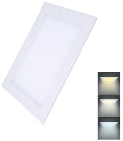 Solight LED mini panel CCT, podhledový, 18W, 1530lm, 3000K, 4000K, 6000K, čtvercový