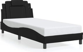Rám postele Viana bez matrace černý 80 x 200 cm umělá kůže 3208054