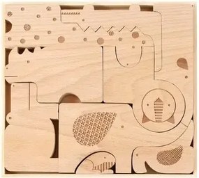 Petit Collage Zábavné puzzle Safari / od 18 měsíců
