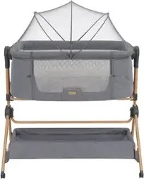 KikkaBoo Postýlka a židlička 2v1 Sleat Me Grey / od narození / do 9kg