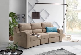 Pregio Italia sofa&relax Italská sedací souprava SHERATON Provedení: 3 místná oblá, Vzorník látek: tekno fibra 04 hazelnut